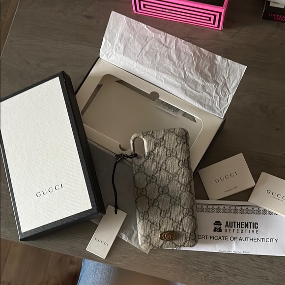 Gucci | Accessories | Gucci Beige And Brown Monogram Phone Case | Poshmark